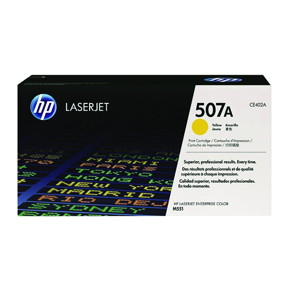 HP 507A Yellow LaserJet Toner Cartridge CE402A