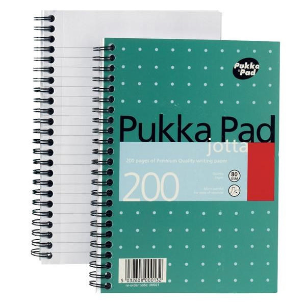 Pukka Jotta Notebook A5 Wirebound Feint Ruled 200 Pages (3 Pack)